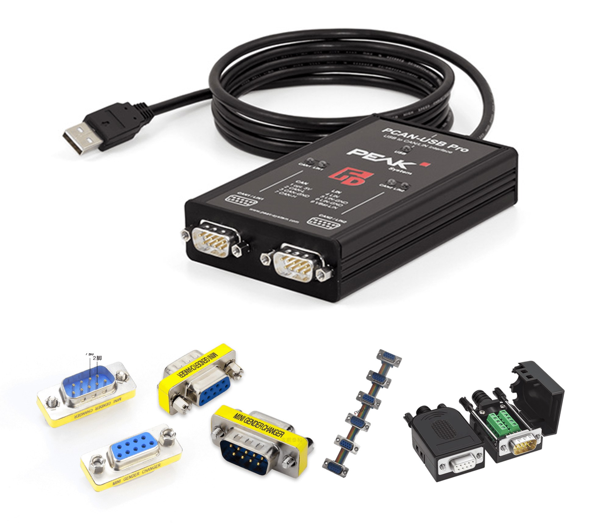 PCAN-USB pro FD-双通道CAN FD/LIN转USB接口卡 - 虹科智能互联