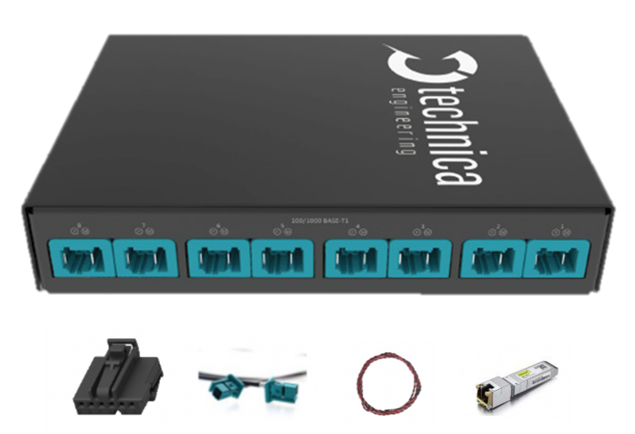 百兆/千兆车载以太网交换机 Matenet 连接器 - 虹科智能互联