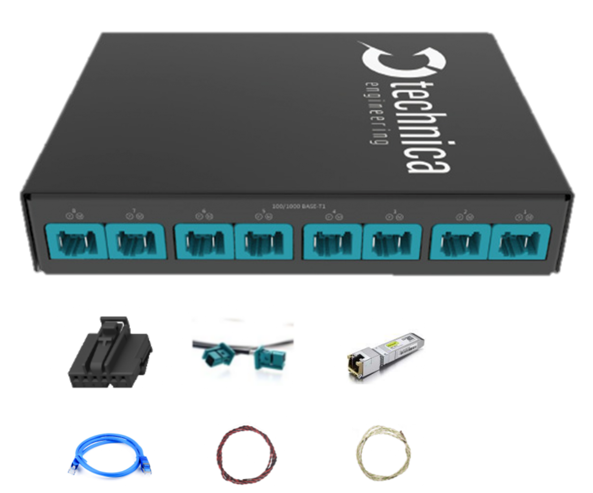 百兆/千兆车载以太网交换机 Matenet 连接器 - 虹科智能互联